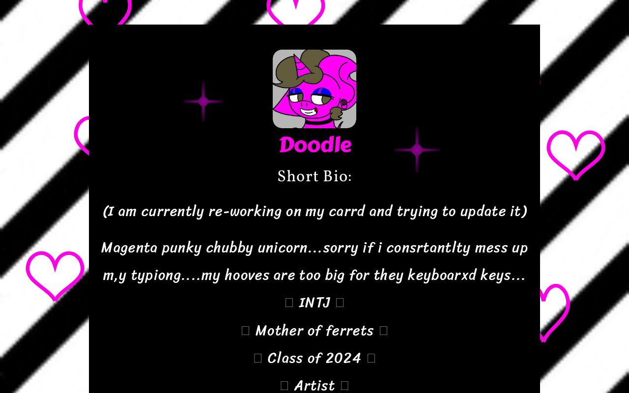 Doodle's bio.